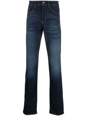 BOSS Washed Straight-leg Jeans