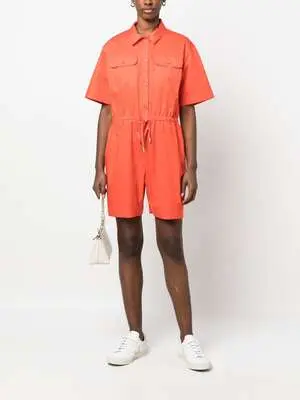 Paul Smith Stretch-cotton Playsuit - Red