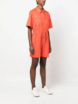 Paul Smith Stretch-cotton Playsuit - Red