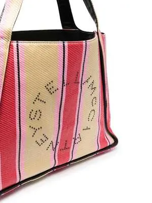 Stella McCartney Striped Logo Tote Bag