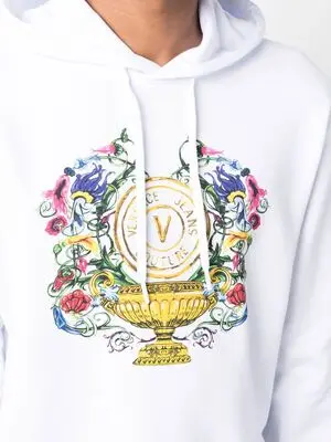 Versace Logo-print Hoodie - White