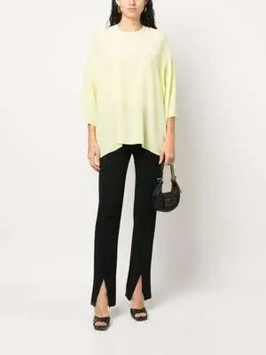 LANVIN Draped Silk Blouse - Green