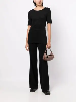 SKALL STUDIO Edie Pointelle Tee - Black