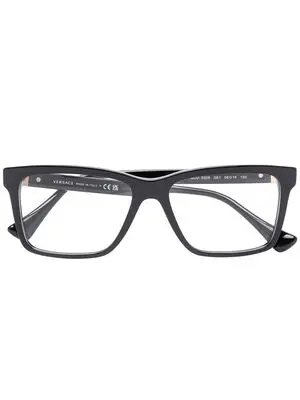 Versace Medusa Plaque Square-frame Glasses - Black