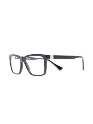 Versace Medusa Plaque Square-frame Glasses - Black
