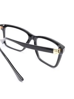 Versace Medusa Plaque Square-frame Glasses - Black