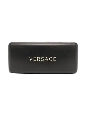 Versace Medusa Plaque Square-frame Glasses - Black