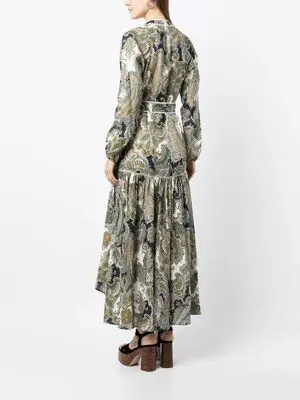 Veronica Beard Paisley-print Belted Dress