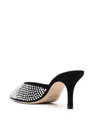Paris Texas Hollywood 75mm Crystal-embellished Mules
