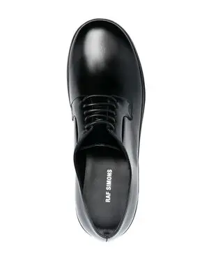 Raf Simons Lace-Up Leather Derby Shoes In Black - 36% Off  display picture 1