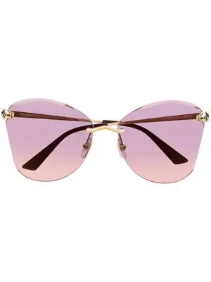 Cartier Rounded Sunglasses - Gold