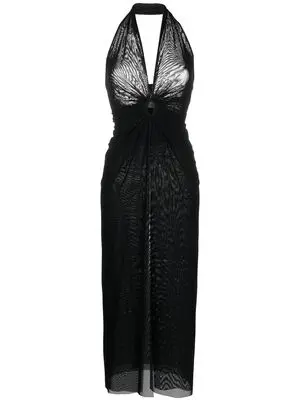 FISICO Halterneck Beach Dress - Black