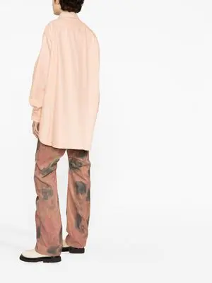 Raf Simons Logo-patch Oversized Shirt - Pink
