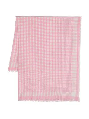 Faliero Sarti Check-pattern Scarve - Pink