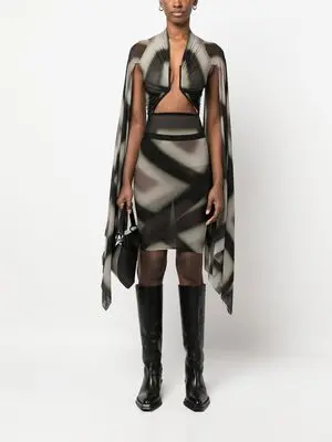 Rick Owens Patterned Midi Skirt