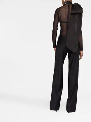 ATU BODY COUTURE Semi-sheer Bodysuit With Bow Detail