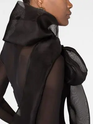 ATU BODY COUTURE Semi-sheer Bodysuit With Bow Detail