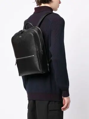 Smythson Grained-calf Leather Backpack - Black