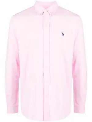Polo Ralph Lauren Embroidered-logo Long-sleeve Shirt - Pink