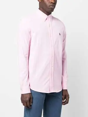 Polo Ralph Lauren Embroidered-logo Long-sleeve Shirt - Pink