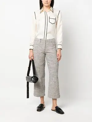 Tory Burch Long-sleeve Silk Shirt