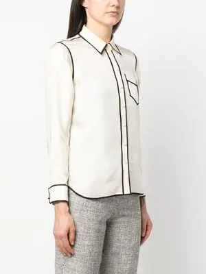 Tory Burch Long-sleeve Silk Shirt