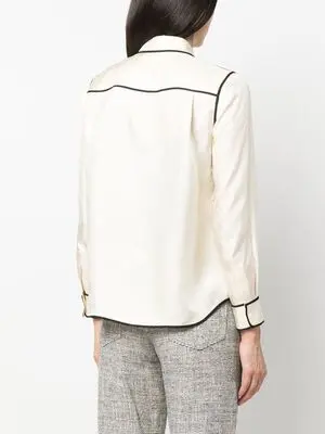 Tory Burch Long-sleeve Silk Shirt