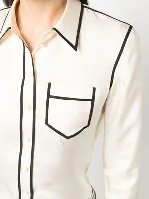 Tory Burch Long-sleeve Silk Shirt
