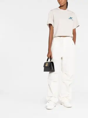 Off-White Butterfly-print Cropped T-shirt