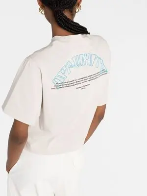 Off-White Butterfly-print Cropped T-shirt
