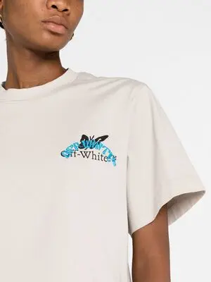 Off-White Butterfly-print Cropped T-shirt