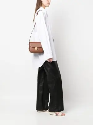 Soeur Leather Crossbody Bag - Brown