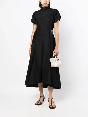3.1 Phillip Lim High-neck Flared Midi Dress - Black