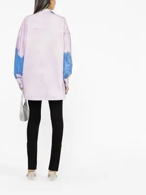 Attico Oversized Bleached-effect Shirt Jacket