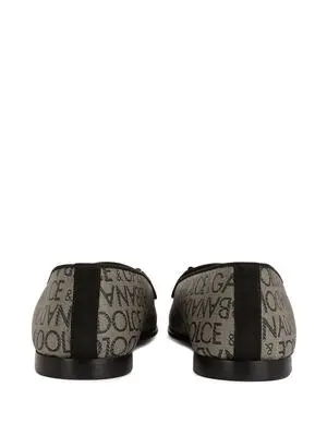Dolce & Gabbana Logo Jacquard Loafers - Brown