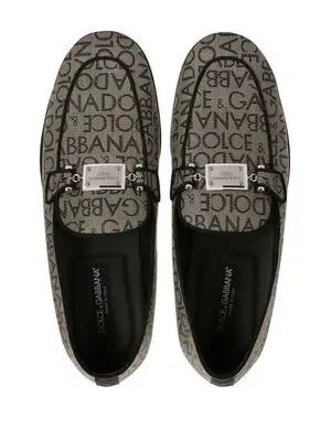 Dolce & Gabbana Logo Jacquard Loafers - Brown