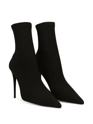 Dolce & Gabbana Sock Ankle Boots - Black