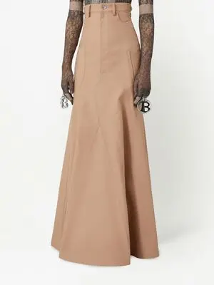 Burberry Gabardine Cotton Full Skirt