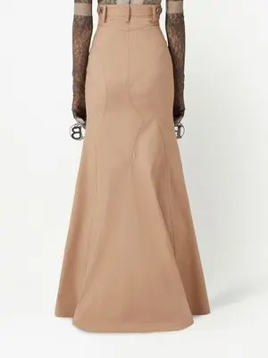 Burberry Gabardine Cotton Full Skirt
