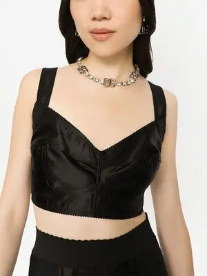 Dolce & Gabbana Dg-logo Rhinestone Necklace