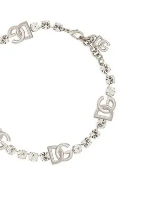 Dolce & Gabbana Dg-logo Rhinestone Necklace