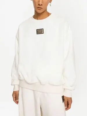 Dolce & Gabbana Logo-plaque Detail Sweatshirt - White