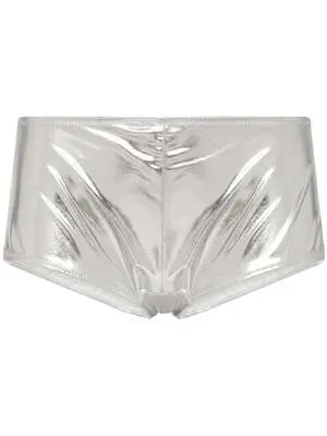 Dolce & Gabbana Kim High-waisted Coated Briefs - Silver