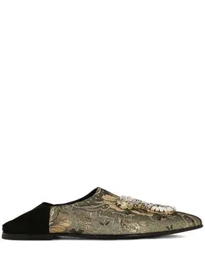 Gold Tone Slides Slipper For Men