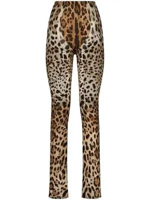 Dolce & Gabbana Leopard-print Flared Trousers