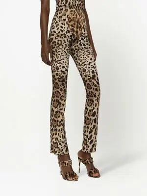 Dolce & Gabbana Leopard-print Flared Trousers