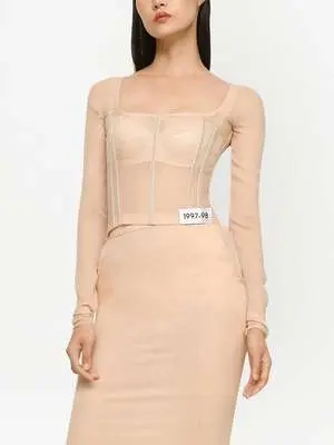 Dolce & Gabbana Long-sleeve Corset Top
