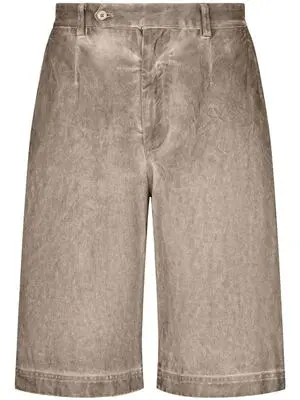 Dolce & Gabbana Garment-dyed Cotton Shorts