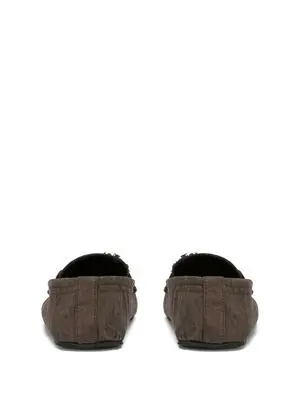 Dolce & Gabbana Logo-tag Patchwork-denim Oafers