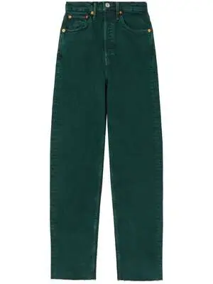 RE/DONE Ultra High Rise Stove-pipe Jeans - Green